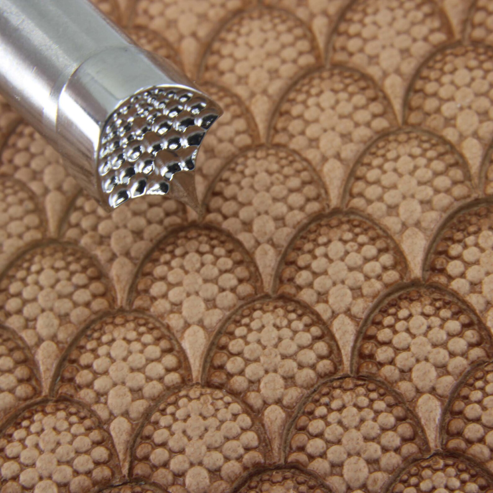 Dragon Scale Geometric Leather Stamp, Stainless Steel Leather Stamping ...