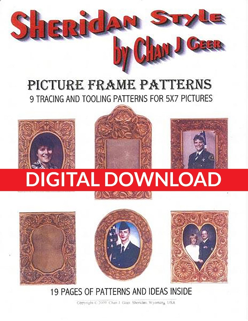 Sheridan Style Picture Frame Patterns by Chan Geer leather | Etsy