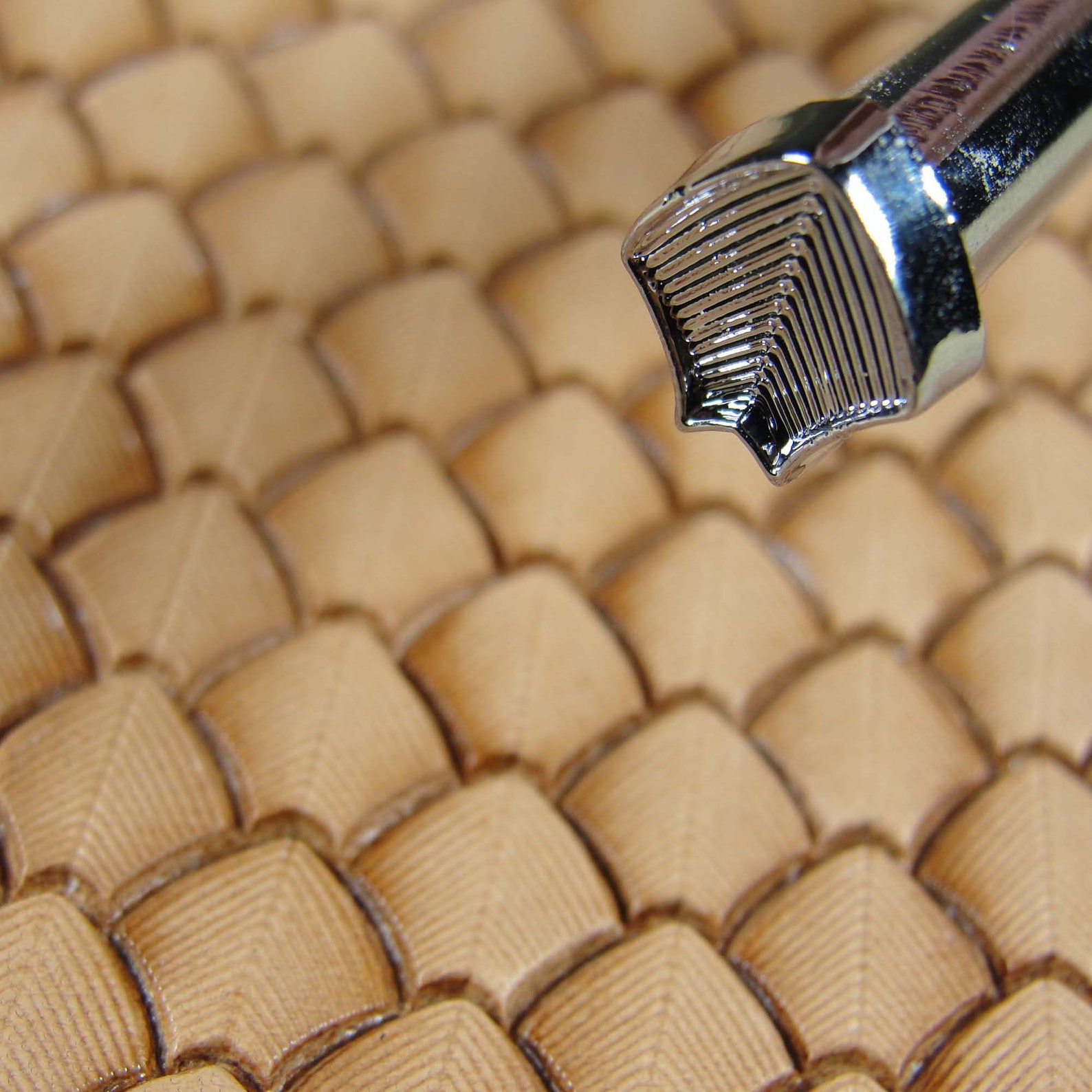 Leather Stamping Tool - Lined Dragon Scale Stamp - Etsy