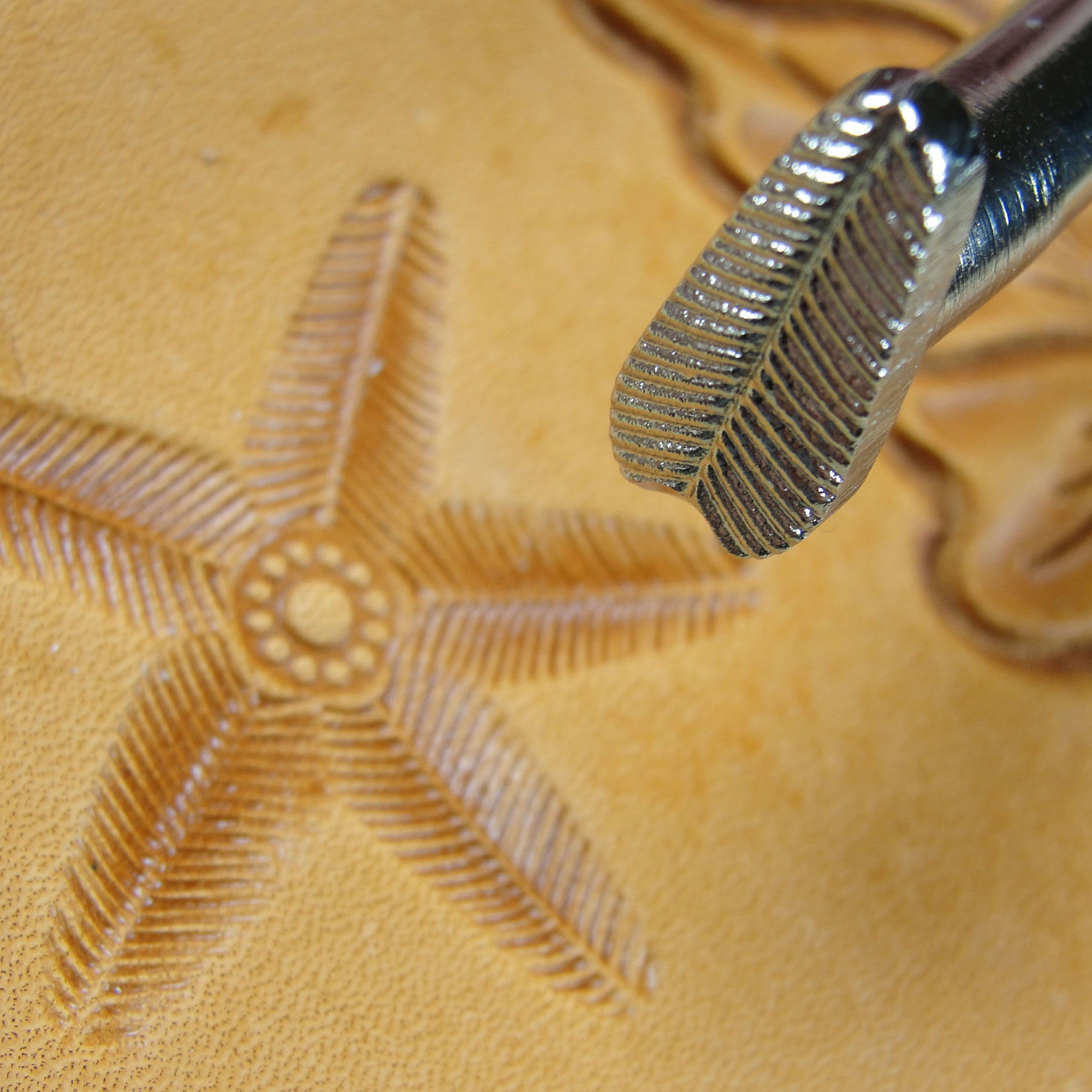 Leather Stamping Tool Z250 Feathered Figure Carving Stamp - Etsy