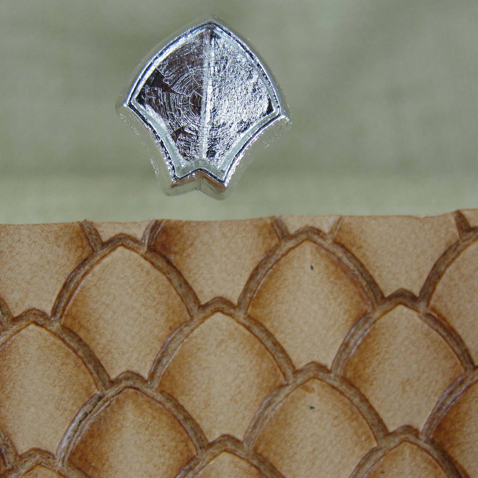 Leather Stamping Tool - Ridged Dragon Scale Geometric Stamp - Etsy