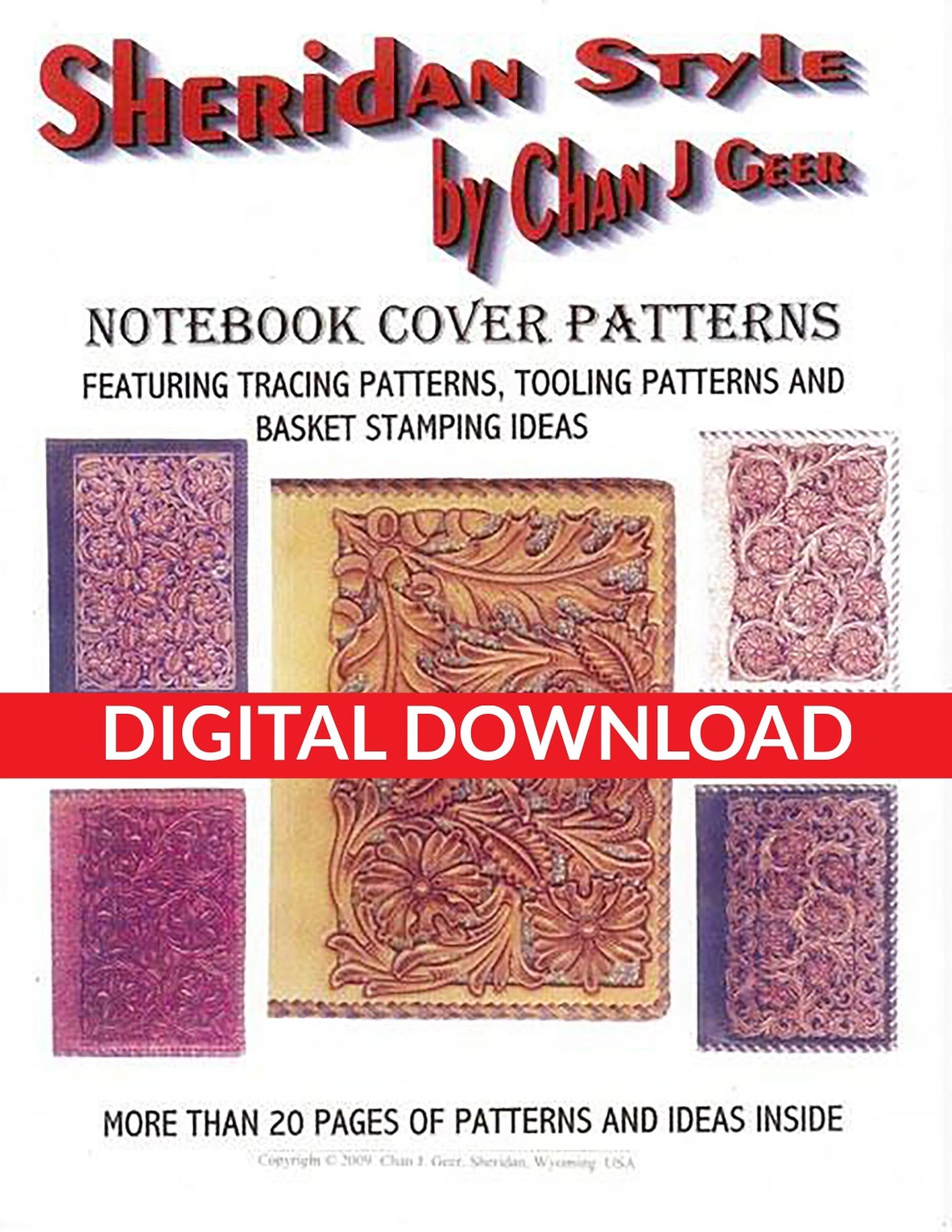 Sheridan Style Notebook Cover Patterns by Chan Geer leather - Etsy