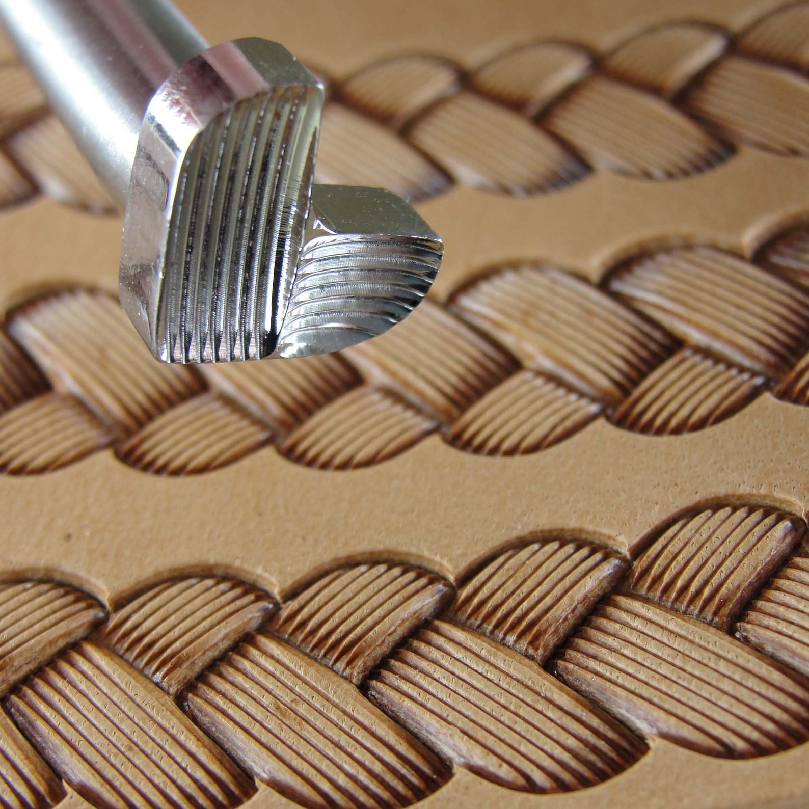 Lined Braid Border Leather Stamp, Stainless Steel Leather Stamping Tool ...