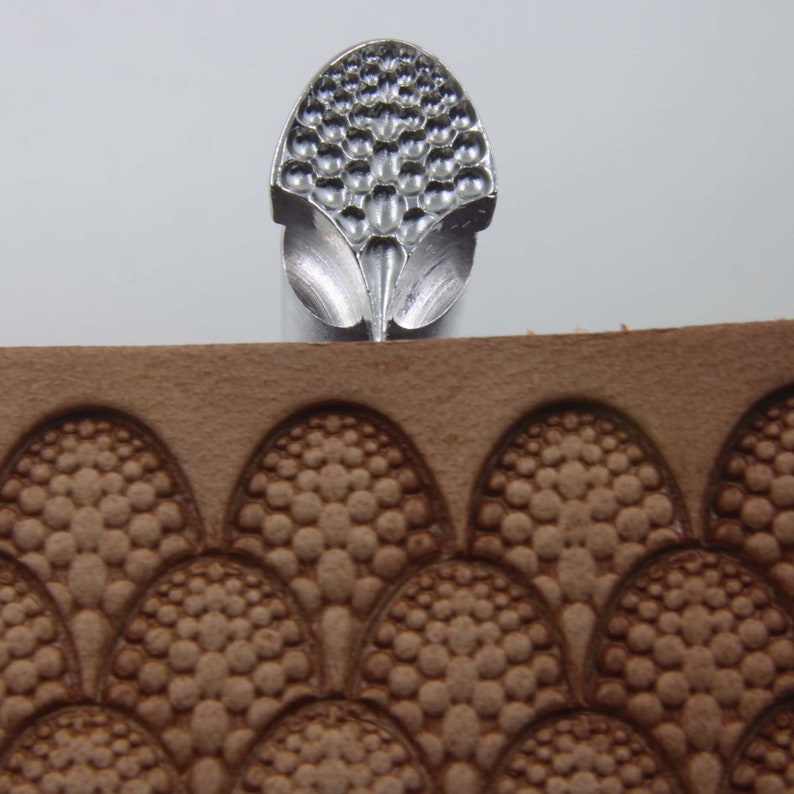 Dragon Scale Geometric Leather Stamp, Stainless Steel Leather Stamping ...