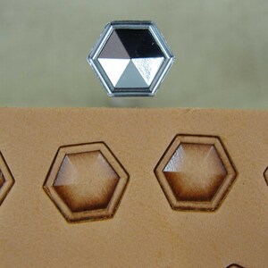 Hollow Hex Geometric Leather Stamp, Stainless Steel Leather Stamping ...