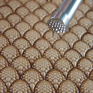 Small Dragon Scale Geometric Leather Stamp, Stainless Steel Leather ...