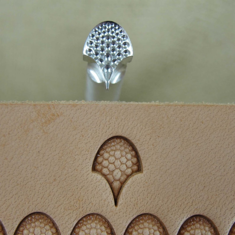 Small Dragon Scale Geometric Leather Stamp, Stainless Steel Leather ...