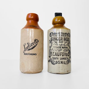 Antique Late 19th Century Stoneware English Ginger Beer Bottles Set - Etsy