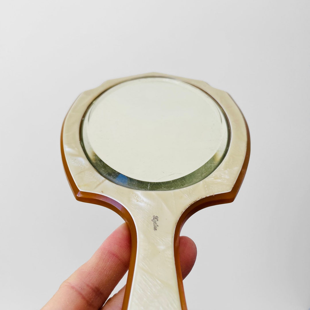 Vintage, 50s, 1950s, Bakelite, Lucite, Hand Mirror, Vanity, Mirror - Etsy