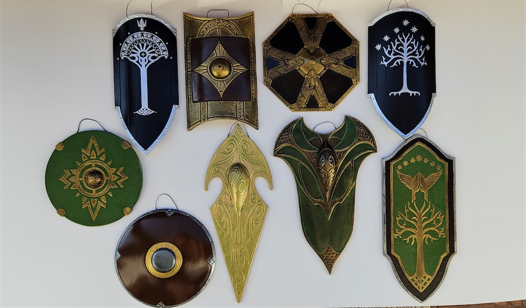 Mini Shield Collection (9 Pcs) Wall Decor, Tolkiens, White Tree ...