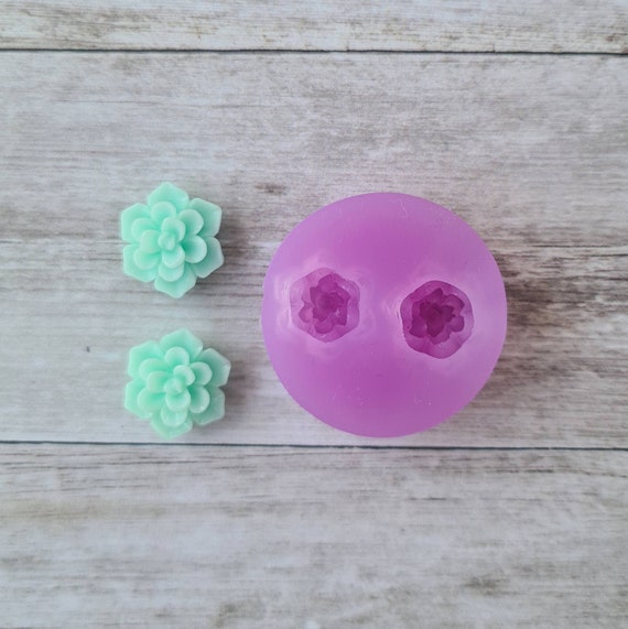 Resin Silicone Stud Earrings Mould 14mm Succulent Resin | Etsy