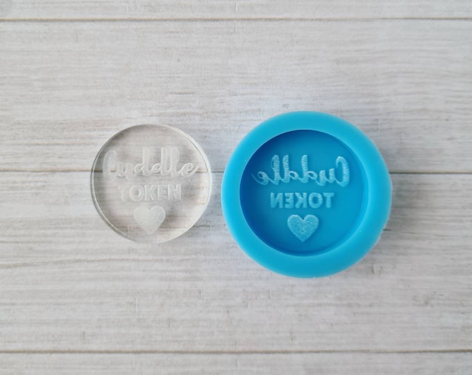 Resin Cuddle Token Mold, 30mm Cuddle Mold, Flexible Silicone Mold ...