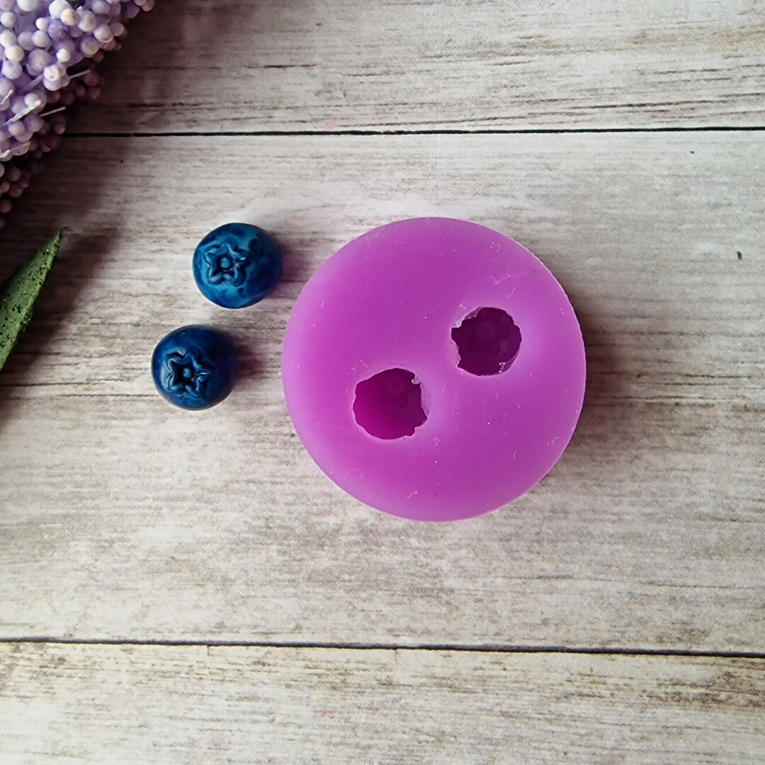 Blueberry Mold, Fruit Silicone Mold, Polymer Clay Mold, Soap Mold ...
