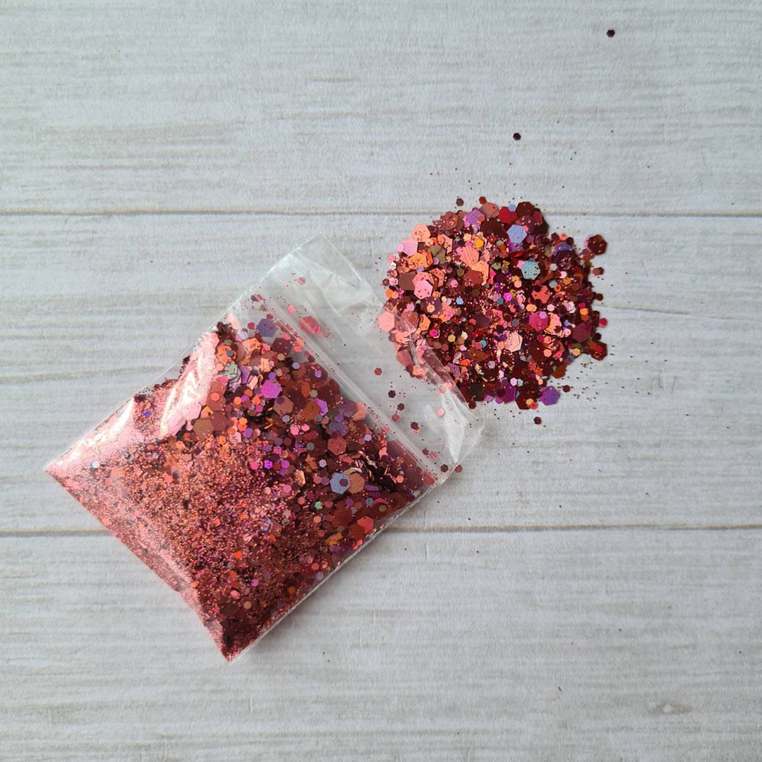 Red Holographic Chunky Glitter Mix, Glitter for Resin, Glitter Confetti ...