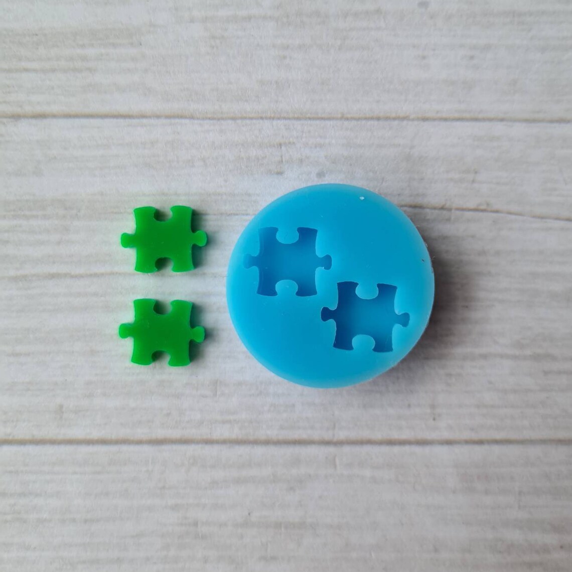 Resin Silicone Mold - 12mm Puzzle Piece Mould, Jigsaw Mold, Flexible ...