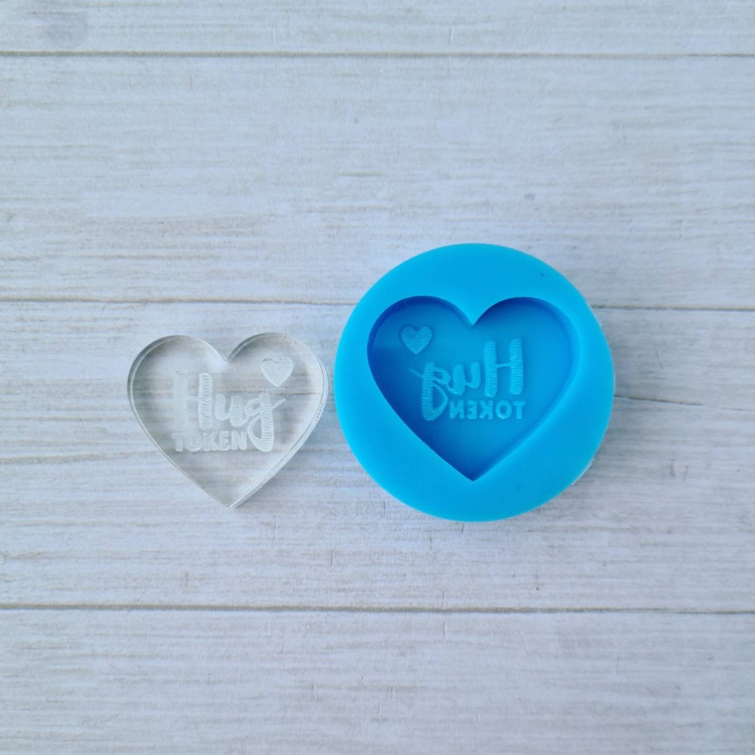 Resin Hug Token Mould, 30mm Hug Token Mold, Flexible Silicone Mold ...