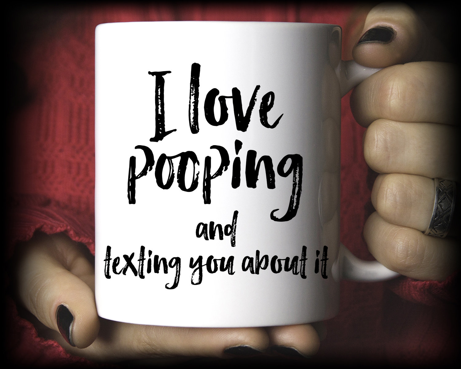 Funny Poop Coffee Mug I Love Pooping and Texting You About | Etsy
