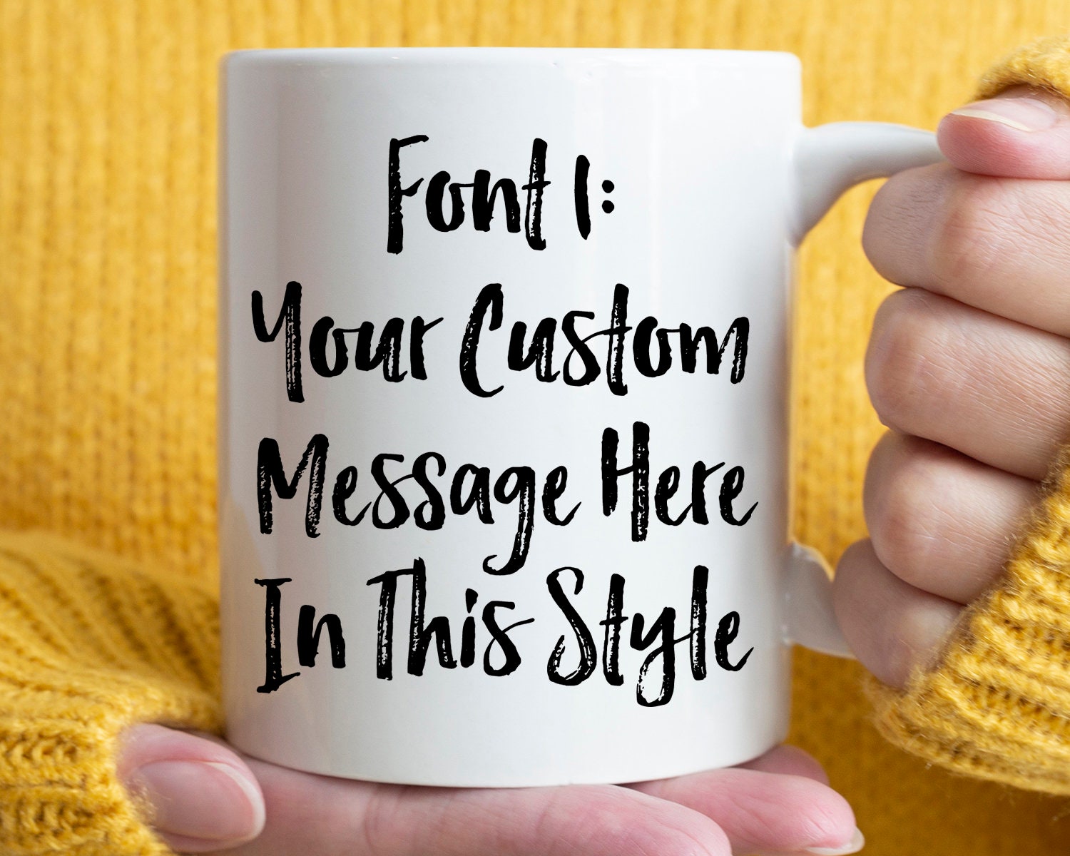 Personalized Custom Message Coffee Mug, Personalize Mug With Any ...