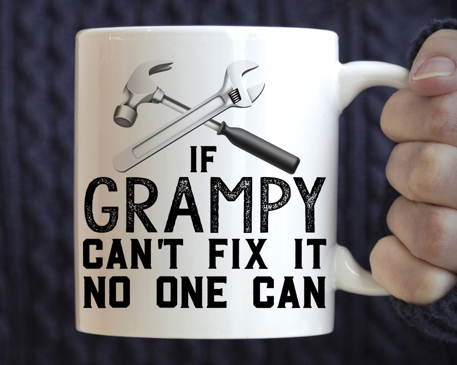 Grampy Gift If Grampy Can't Fix it No One Can mug | Etsy