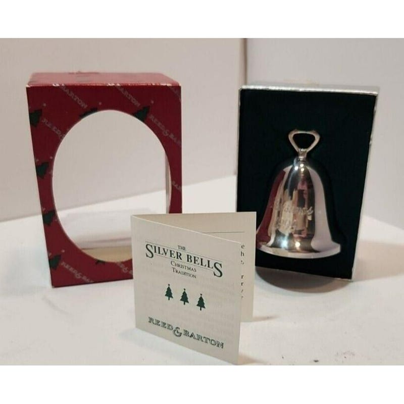 Silver Bell Ornament - Etsy