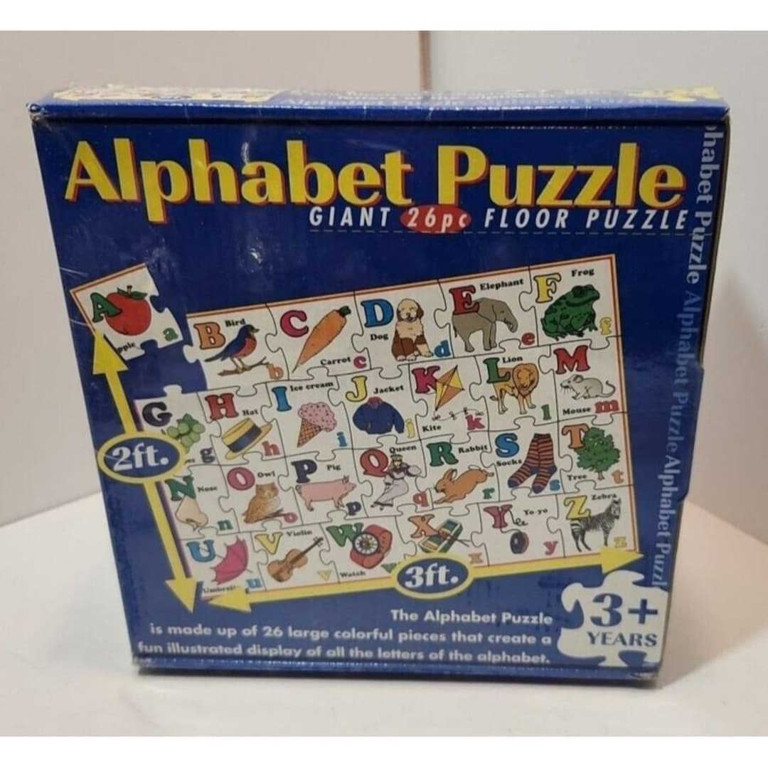 Vtg Battat Giant Alphabet Floor Puzzle 2 Feet by 3 Feet NIB Ages 3 and ...