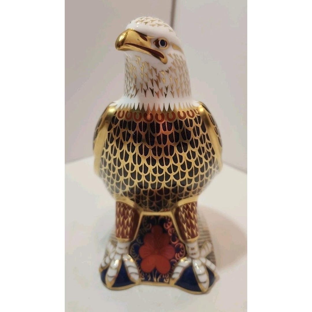 Rare Vtg Royal Crown Derby Signature Edition Gumps Eagle 49/100 Hugh ...