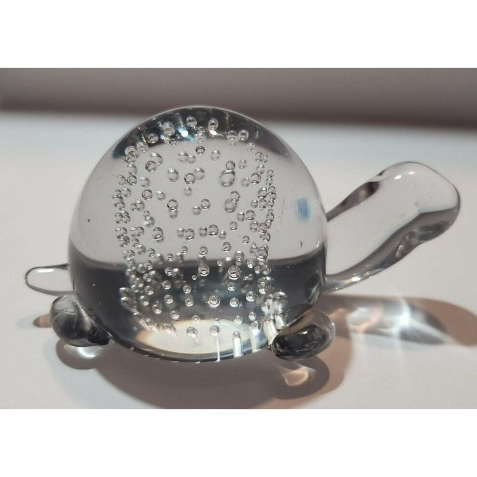 Vtg Leonard Towle Silver MFG Co Art Glass Turtle Paperweight Controlled ...