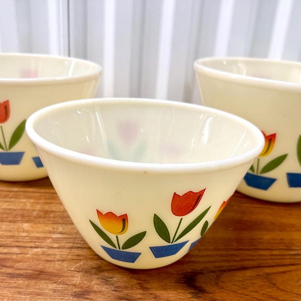 Fire King Tulip - Etsy