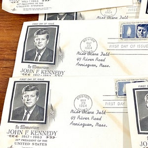 Set of 10 Vintage 1964 in Memoriam John F. Kennedy First Day Covers - Etsy