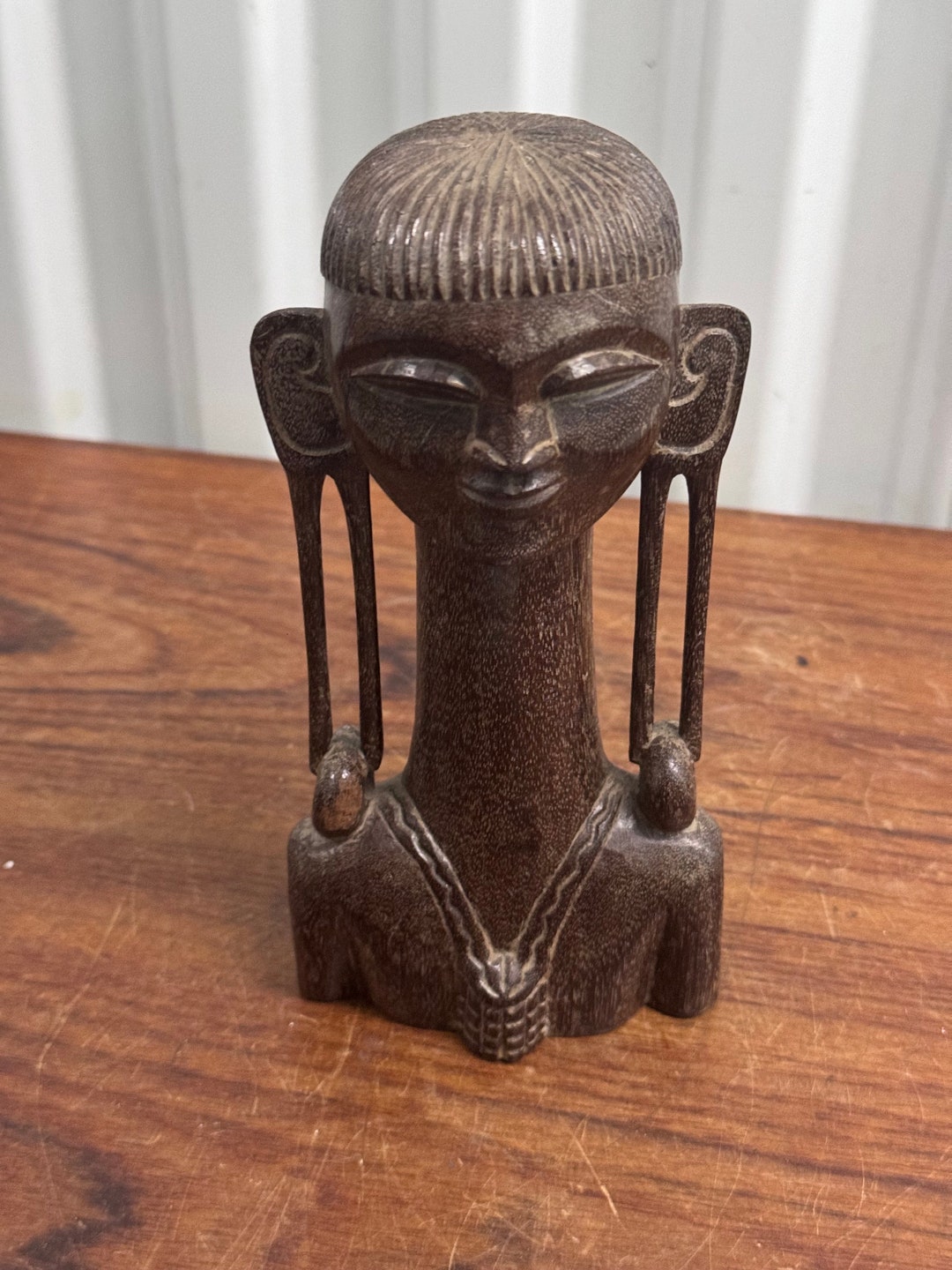 Vintage Sarawak Kayan Borneo Carved Wooden Head - Etsy