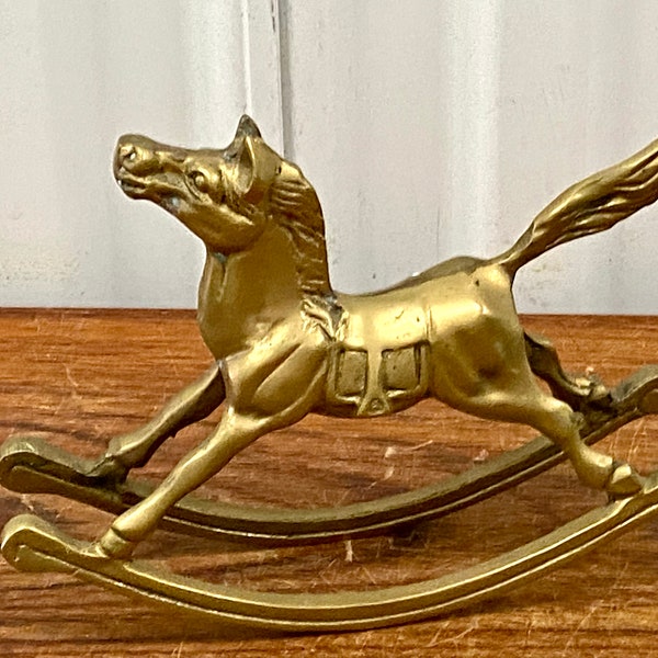 Brass Rocking Horse - Etsy