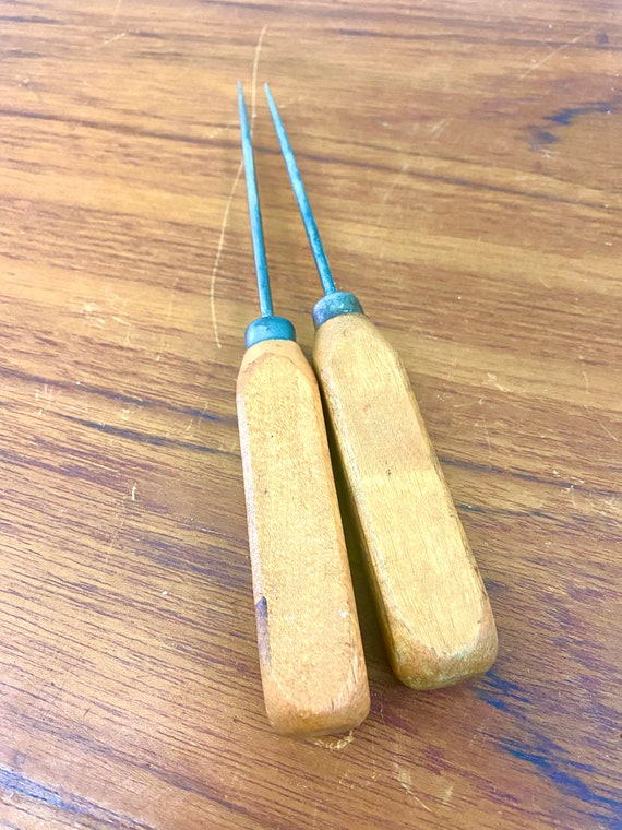 Two Vintage Wood Handle Ice Picks Barware Mid Century - Etsy