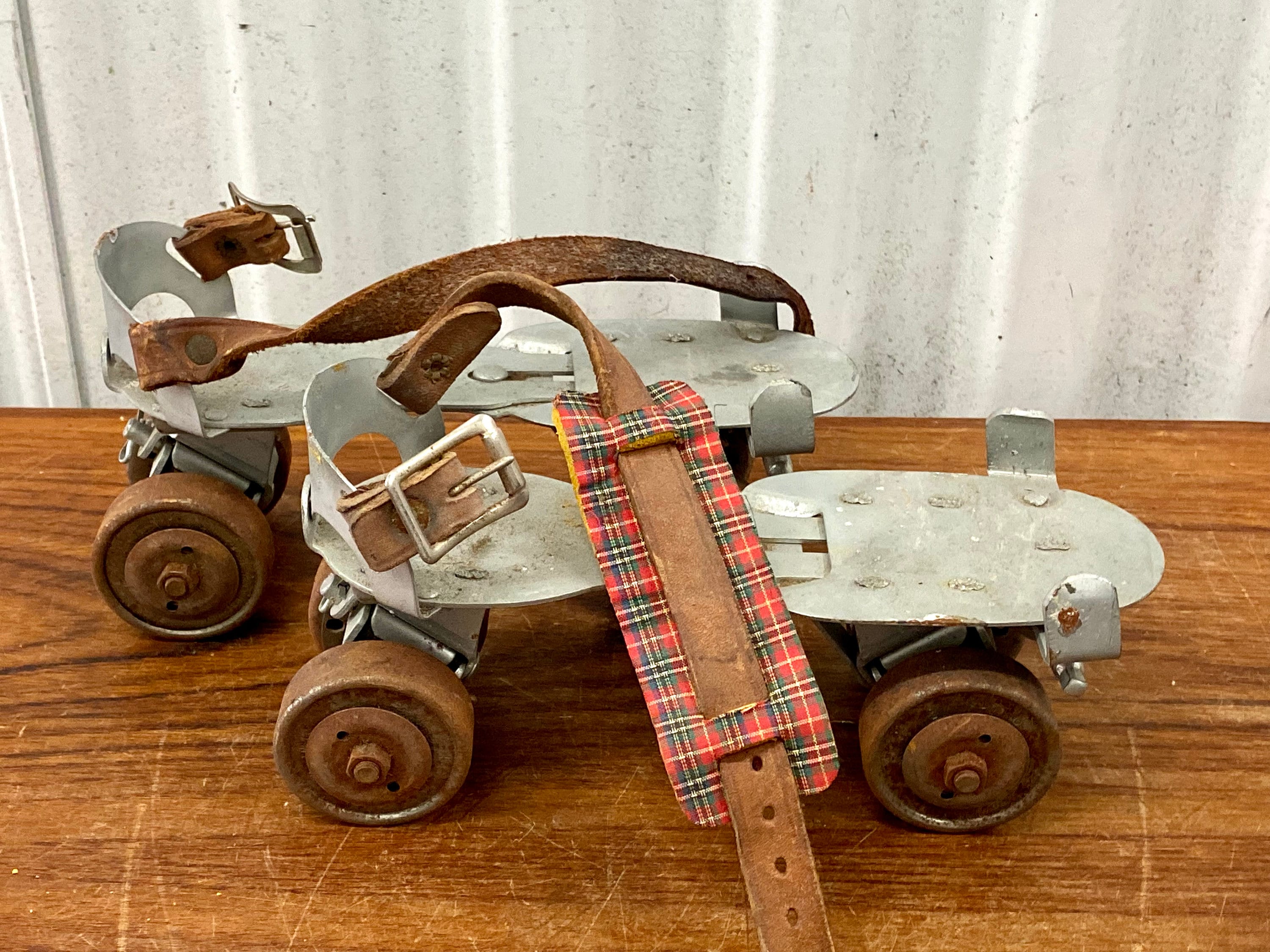 Vintage Metal Roller Skates