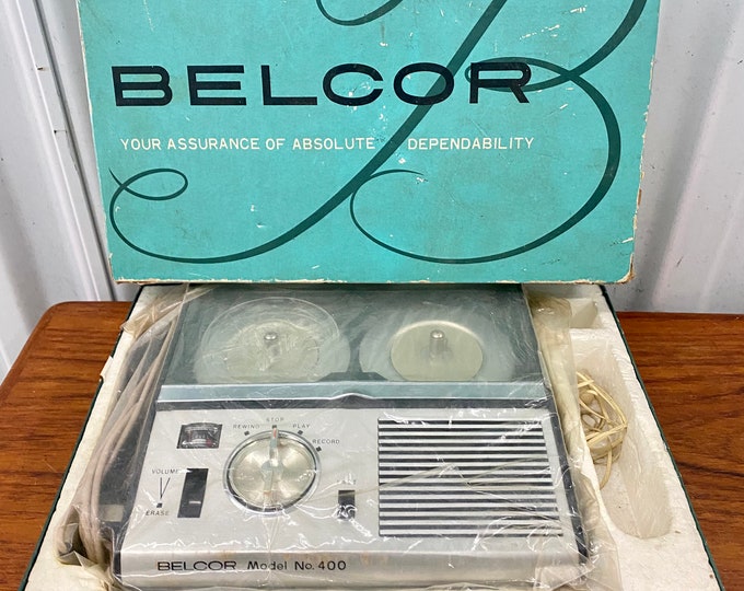Vintage Belcor Model 400 Reel to Reel Tape Recorder - Etsy
