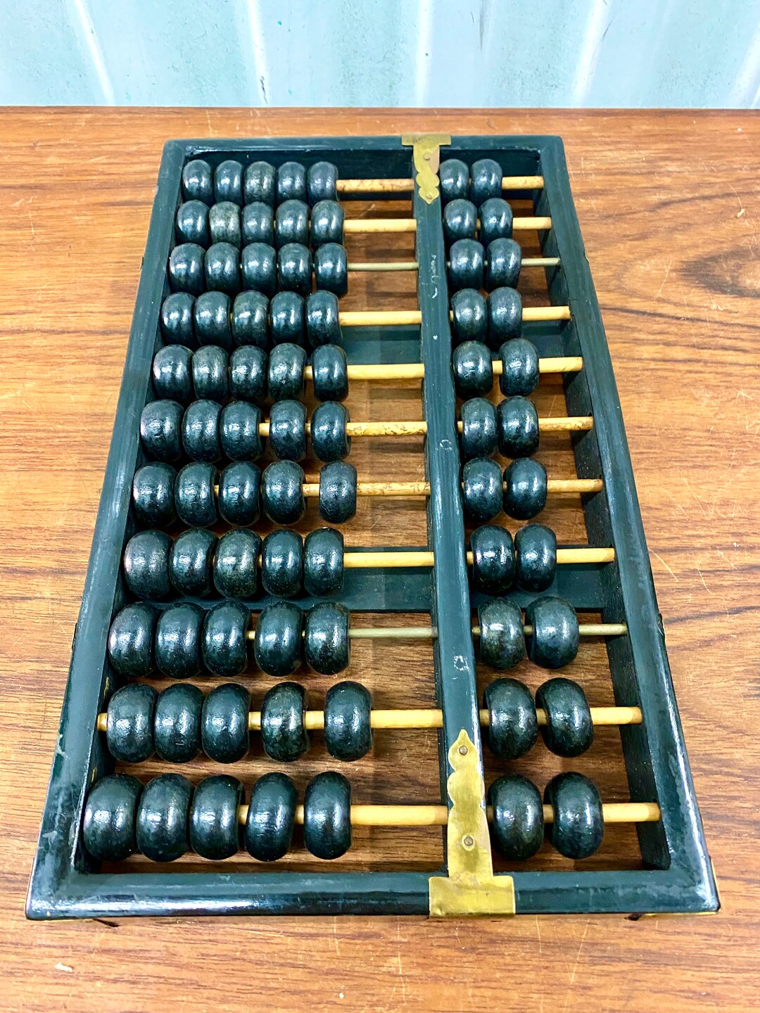 Lotus Flower Brand Chinese Abacus 91 Beads Black Wood and Brass - Etsy