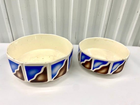 Art Deco Bauhaus Era Pottery Bowl Set by Annaburg Spritzdekor - Etsy