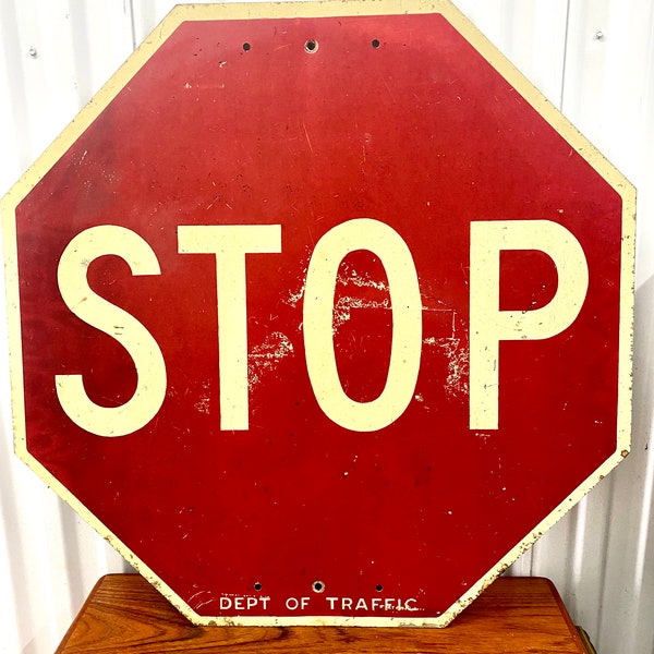 Vintage Stop Sign - Etsy