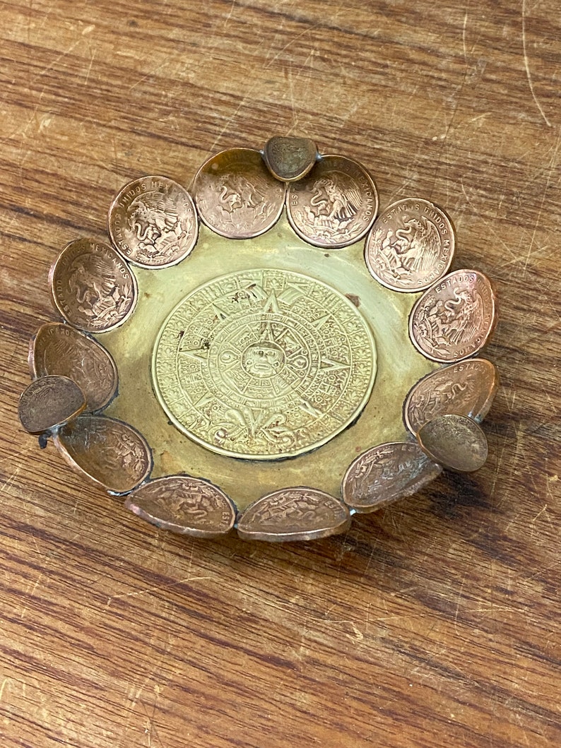 Mid Century Vintage Mexican Coin Ashtray - Etsy
