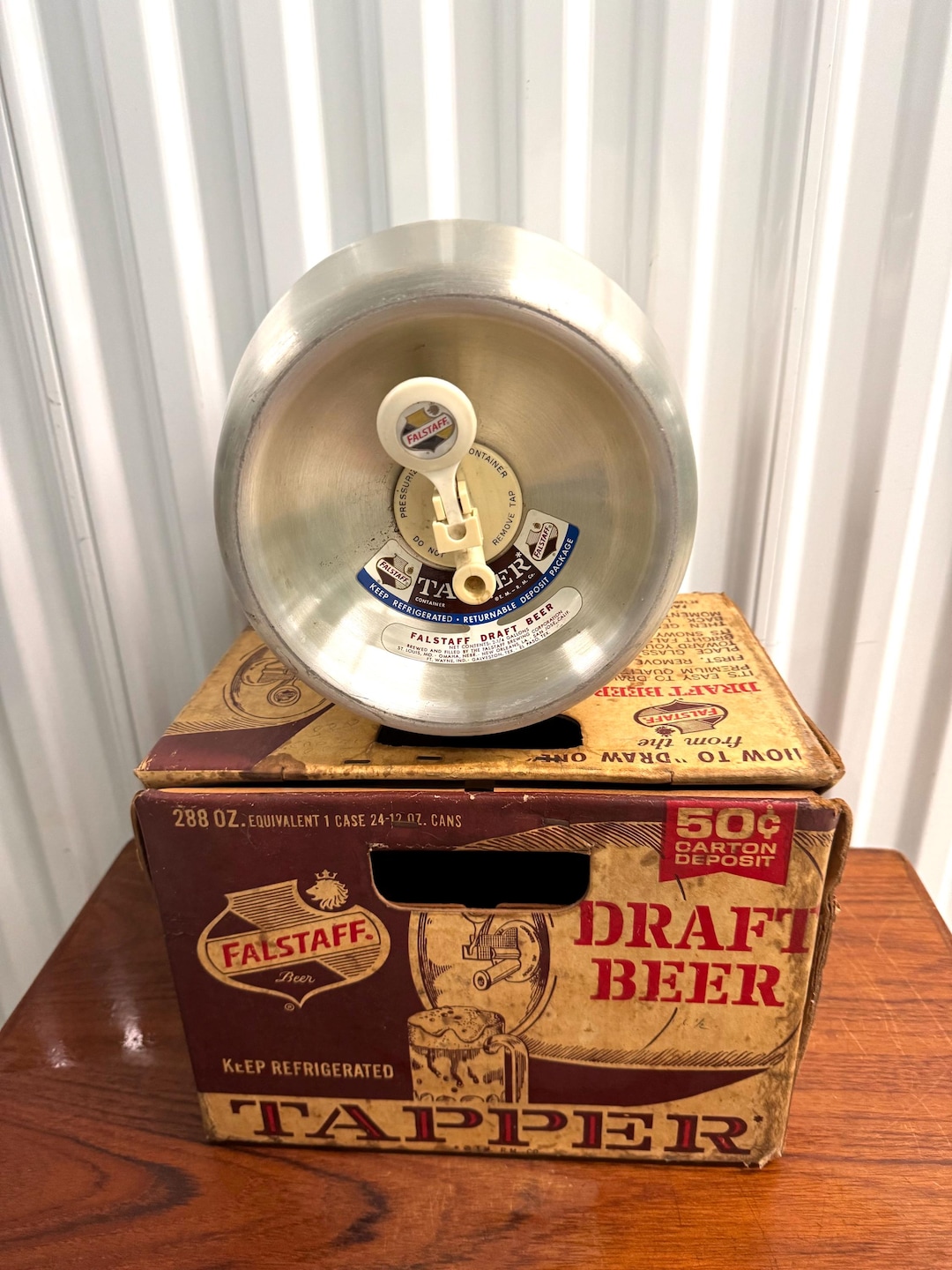 Vintage Falstaff Beer Draft Tapper Mini Keg Barrel W/orig Box Empty - Etsy