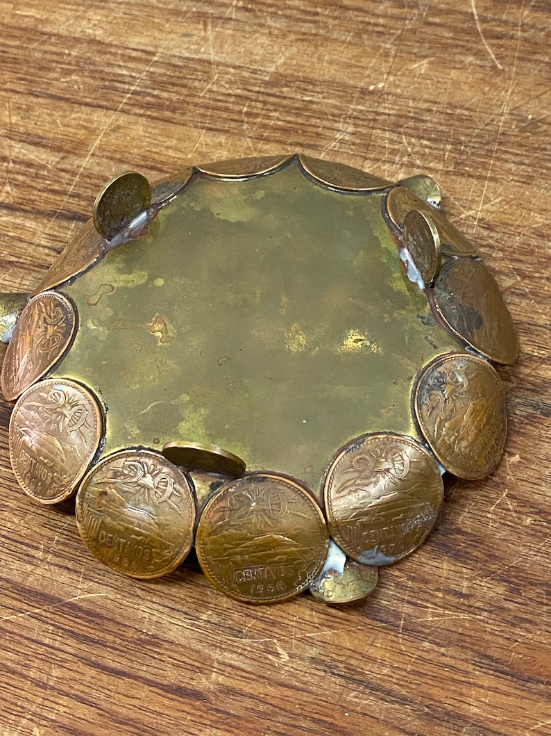 Mid Century Vintage Mexican Coin Ashtray - Etsy
