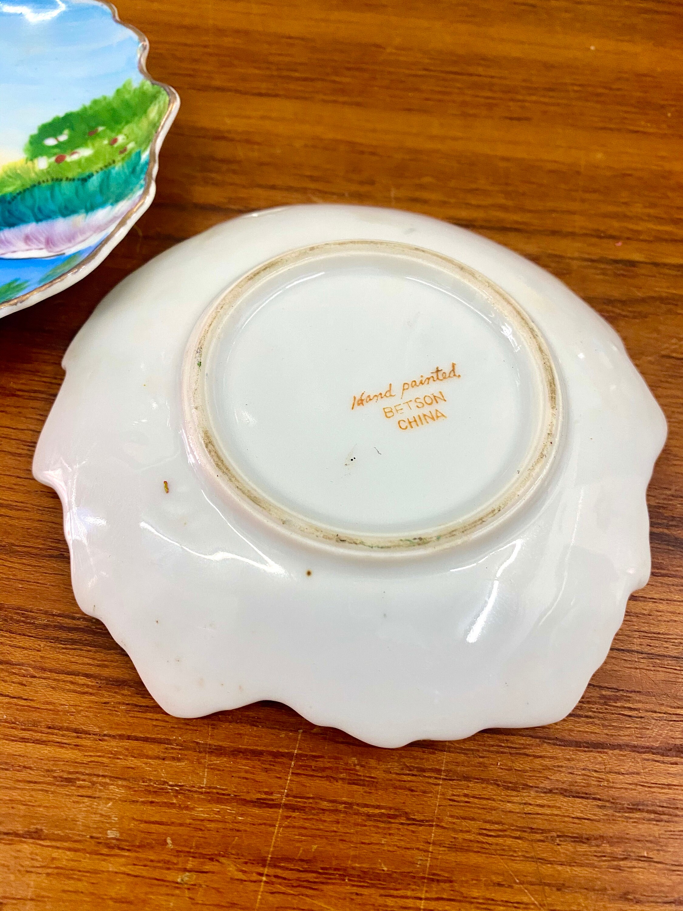 2 X Vintage Mid Century Hand Painted Betson China Florida - Etsy
