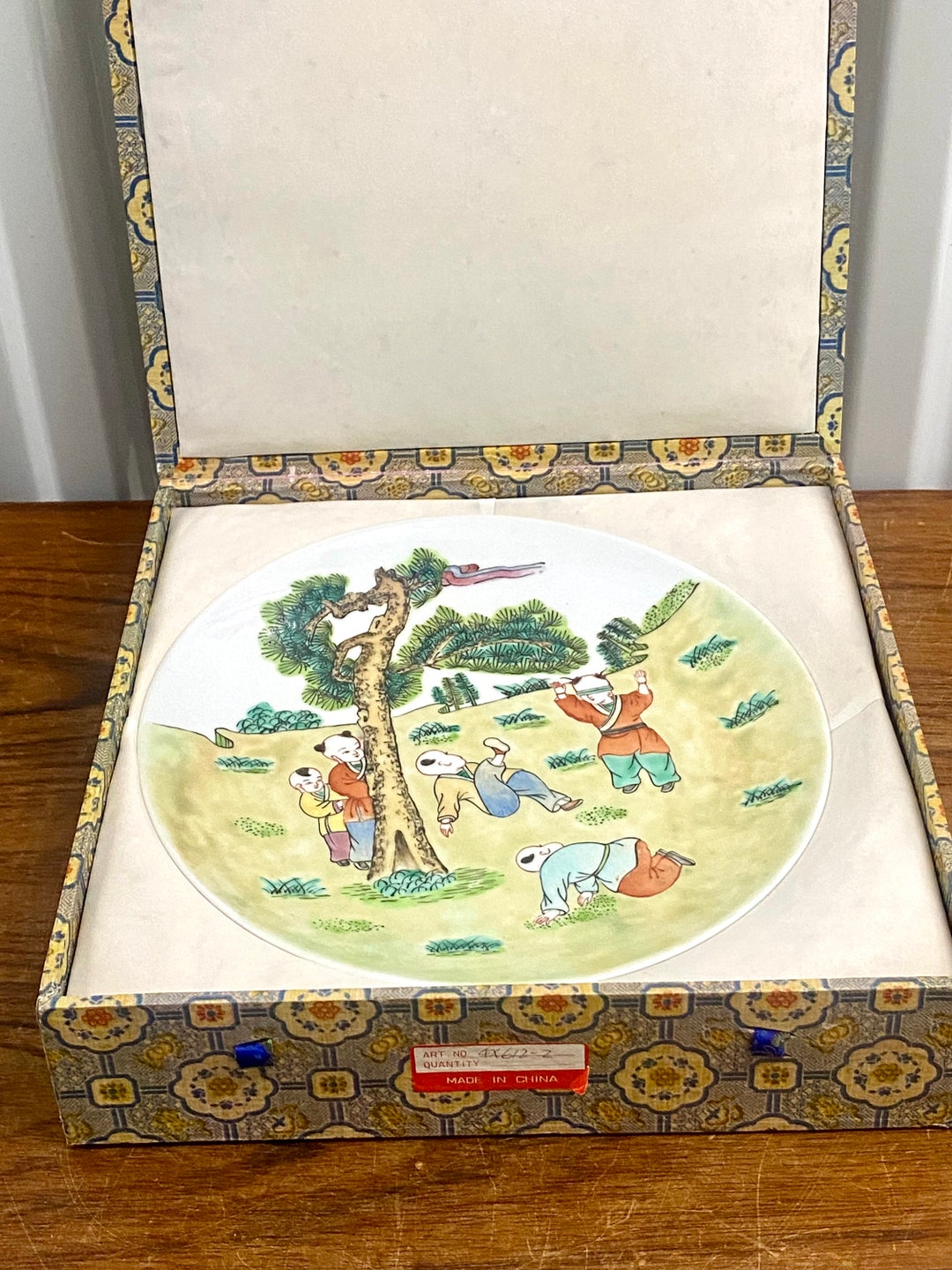 Vintage Chinese Decorative Plate in Box - Etsy