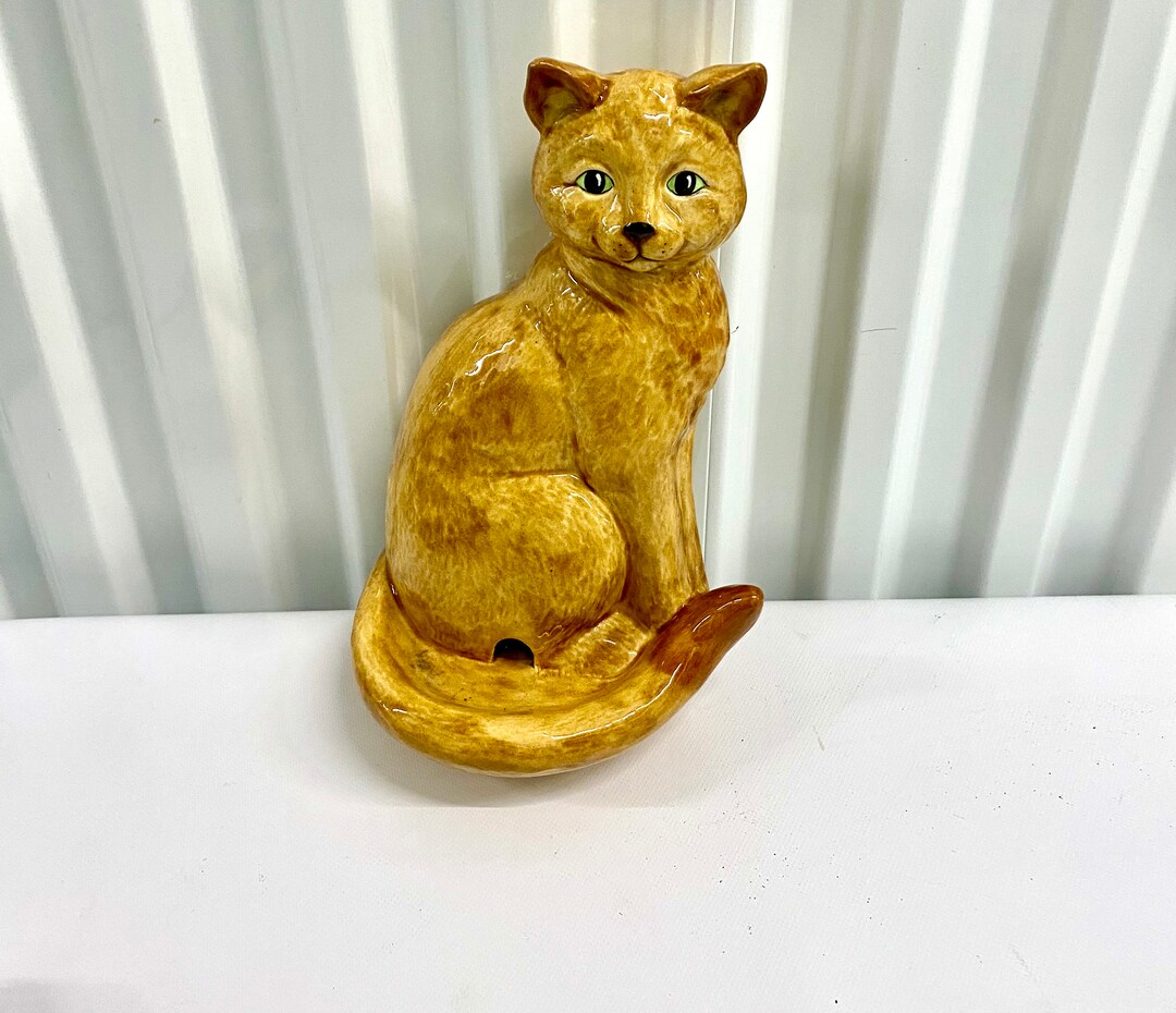 Vintage 1970s Ceramic Cat Wall Planter Decor - Etsy