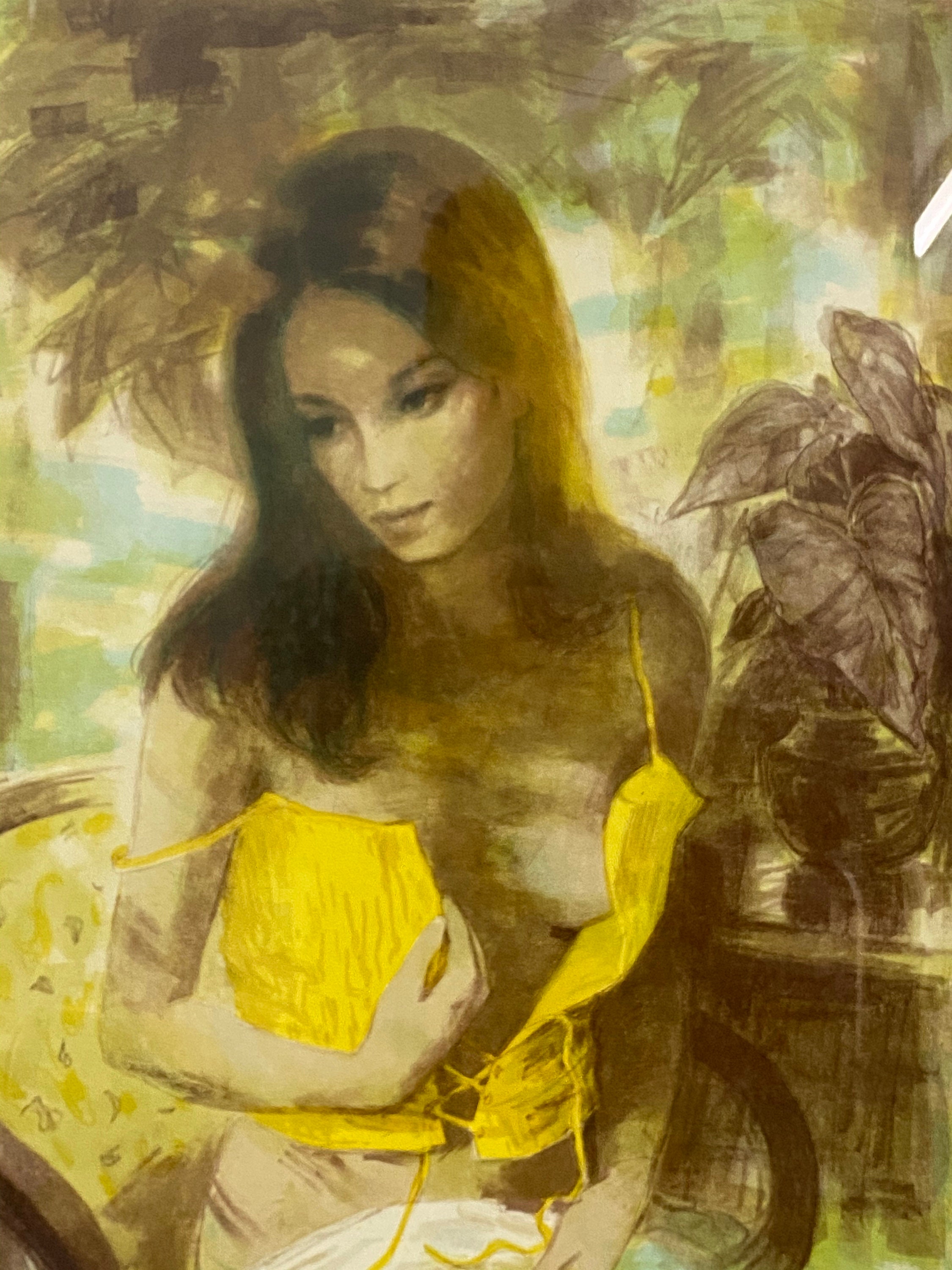 Vintage Signed Harrison Rucker Framed Print Beautiful Young - Etsy