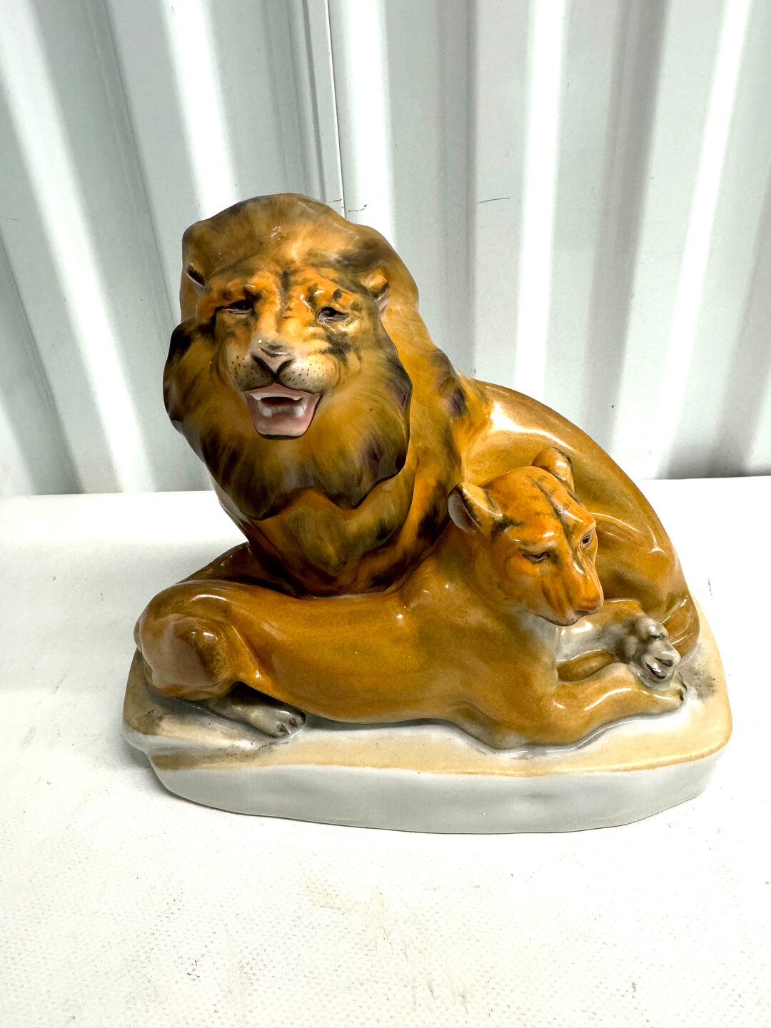 Rare Vintage Pair of Lions - Herend Animal Figurine - Etsy