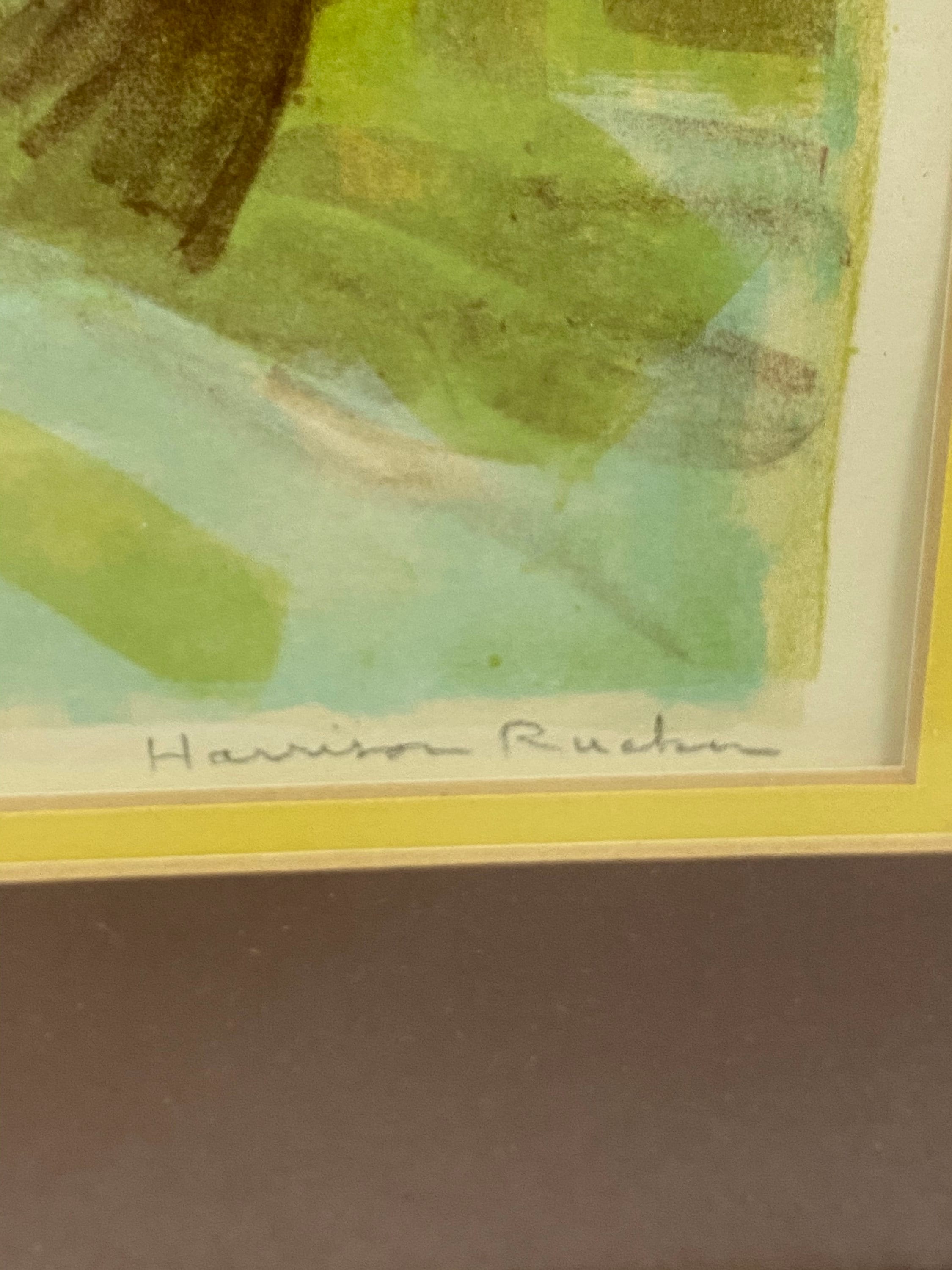 Vintage Signed Harrison Rucker Framed Print Beautiful Young - Etsy