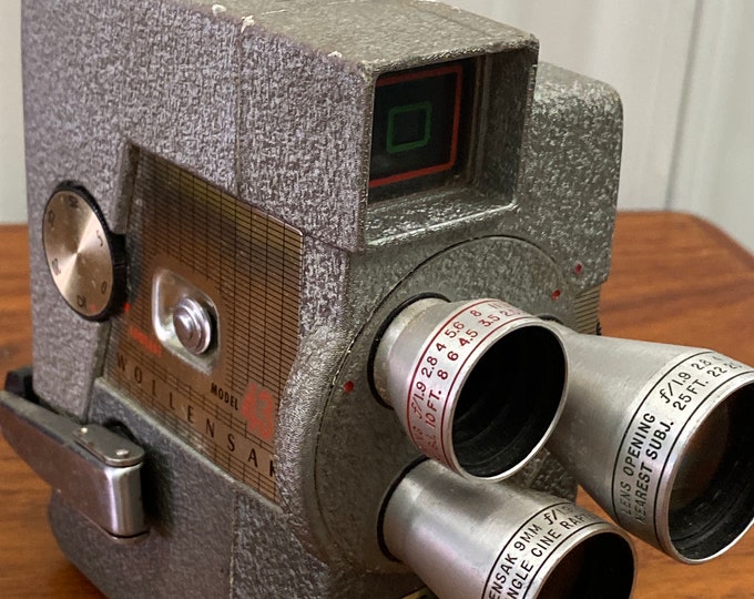 Vintage 1950's Wollensak Model 43 - 8 Mm Film Camera W/ 3 Turret Lens ...