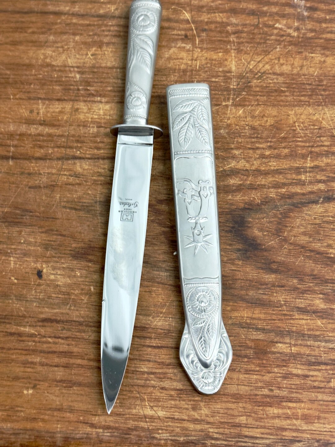 Vintage Hercules Inox Geldur Gaucho Boot Knife W/ Sheath Brazil - Etsy