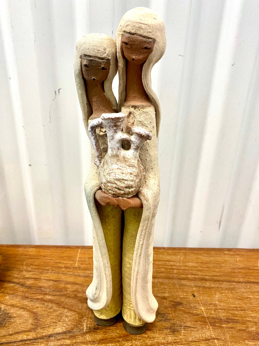 Vintage Mid Century David Kalderon KD Israel Art Pottery Clay Sculpture ...