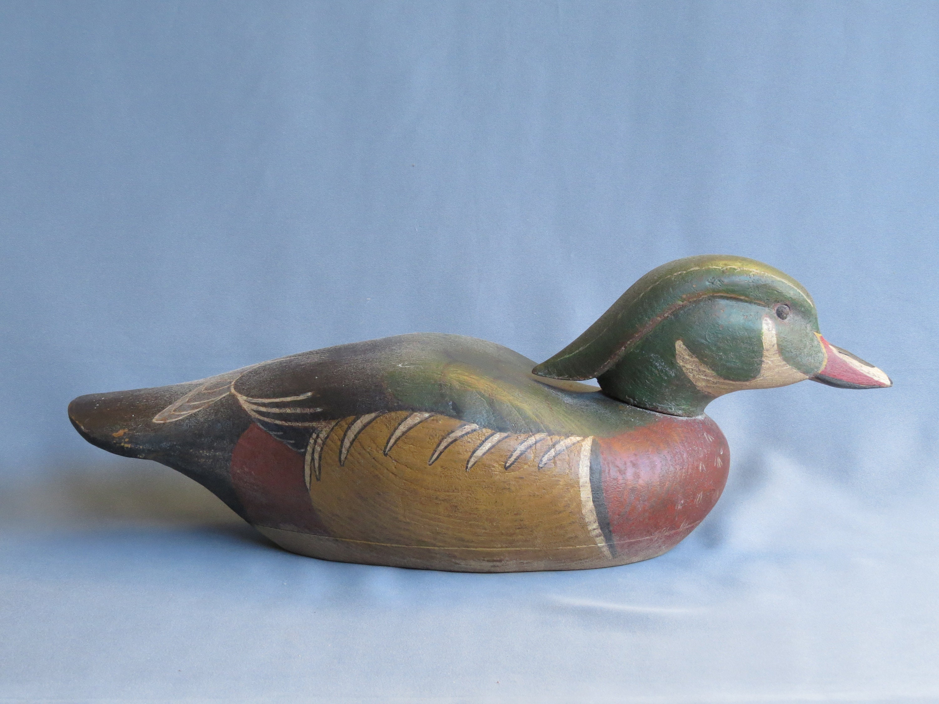 Vintage Wooden Duck On Bottom With H Collection